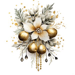 12 Christmas Card Decor Clipart, Christmas Art, Printable Watercolor ...