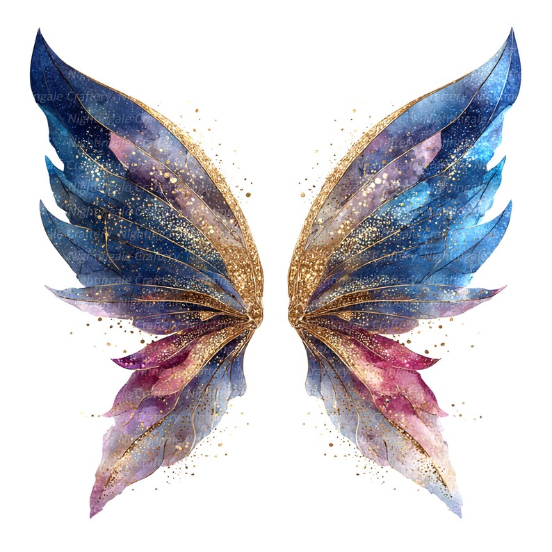 16 PNG Fairy Wings Clipart, Angel Wings Clipart, Digital Clipart ...