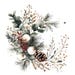 11 Christmas Decor, Boho Christmas Card, Printable Watercolor Clipart ...