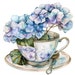 10 Hydrangea in Tea Cup Clipart, Floral Tea Cup, Printable Watercolor ...