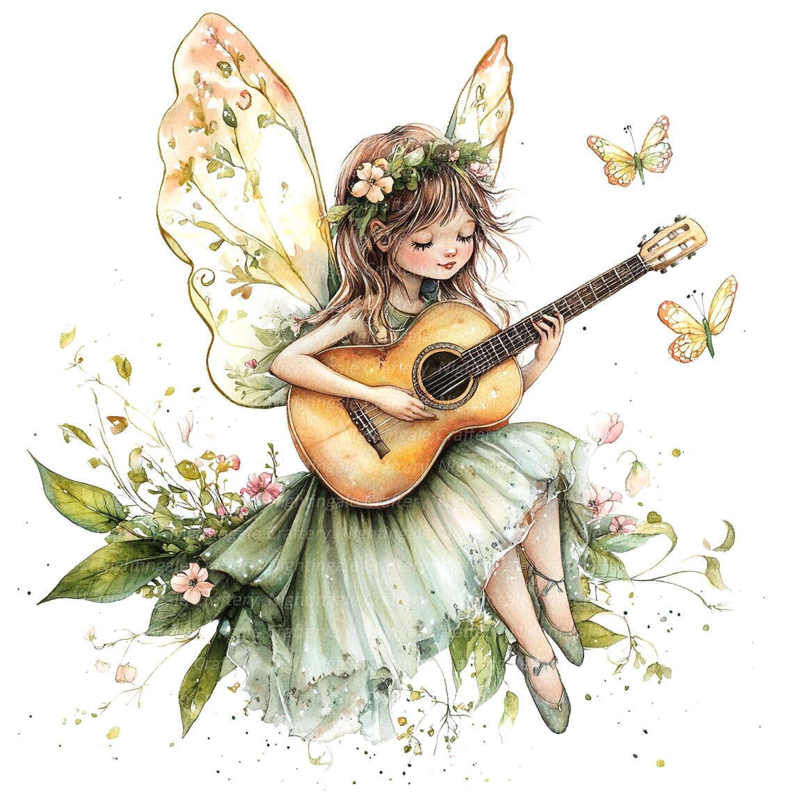 21 PNG Music Fairies Clipart, Floral Fairy Clipart, Printable ...
