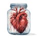 10 Human Heart in Jar Clipart, Halloween, Printable Watercolor Clipart ...