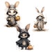 14 Halloween Bunny Clipart, Halloween Rabbit, Printable Watercolor ...