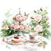 13 Rose Garden Tea Party, Tea Party Clipart, Printable Watercolor ...