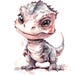14 Dinosaur Baby Clipart Set 2, Dino Clipart, Printable Watercolor ...