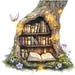 12 Fairy Library Clipart, Fairy Books Clipart, Printable Watercolor ...