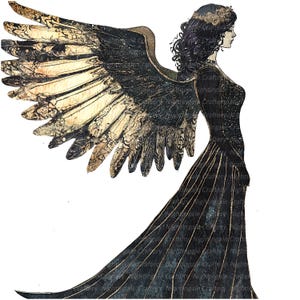 11 Printable Gothic Angel Ephemera, Dark, Decoupage, Scrapbooking ...