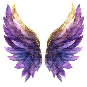 16 Angel Wings Clipart Set 2, Coloured Wings Clipart, Digital Clipart ...