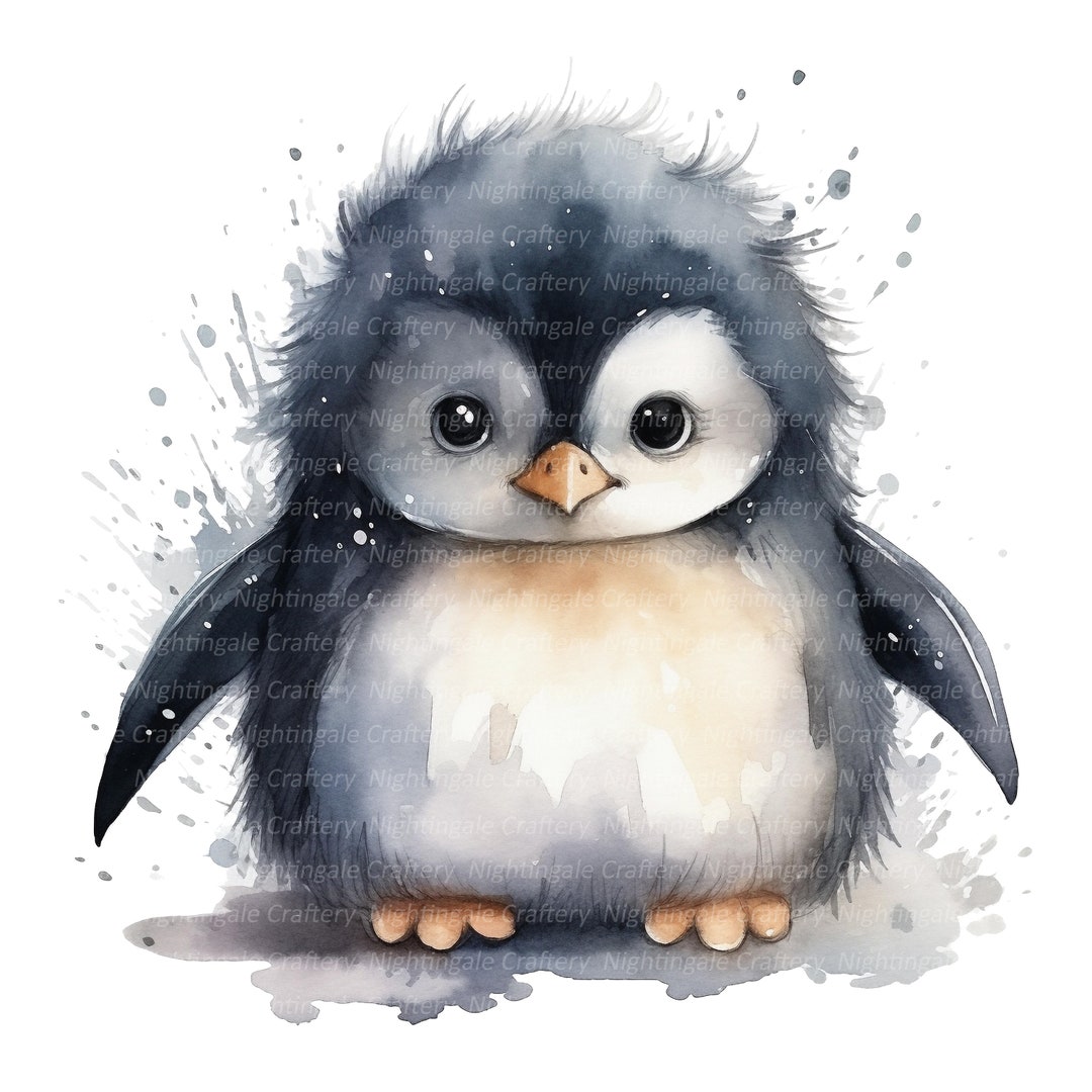 10 Grumpy Penguin Clipart, Cute Penguin Clipart, Digital Clipart ...