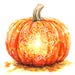 12 Halloween Pumpkin With Ornament Clipart 2, Printable Watercolor ...
