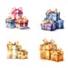 20 Wrapped Gifts Clipart, Wrapped Present Clipart, Printable Watercolor ...