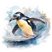 10 Surfing Penguin Clipart, Attractive Penguin, Printable Watercolor ...