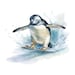 10 Surfing Penguin Clipart, Attractive Penguin, Printable Watercolor ...