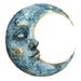 8 Blue Golden Moon Clipart, Moon Face Wall Art, Printable Watercolor ...