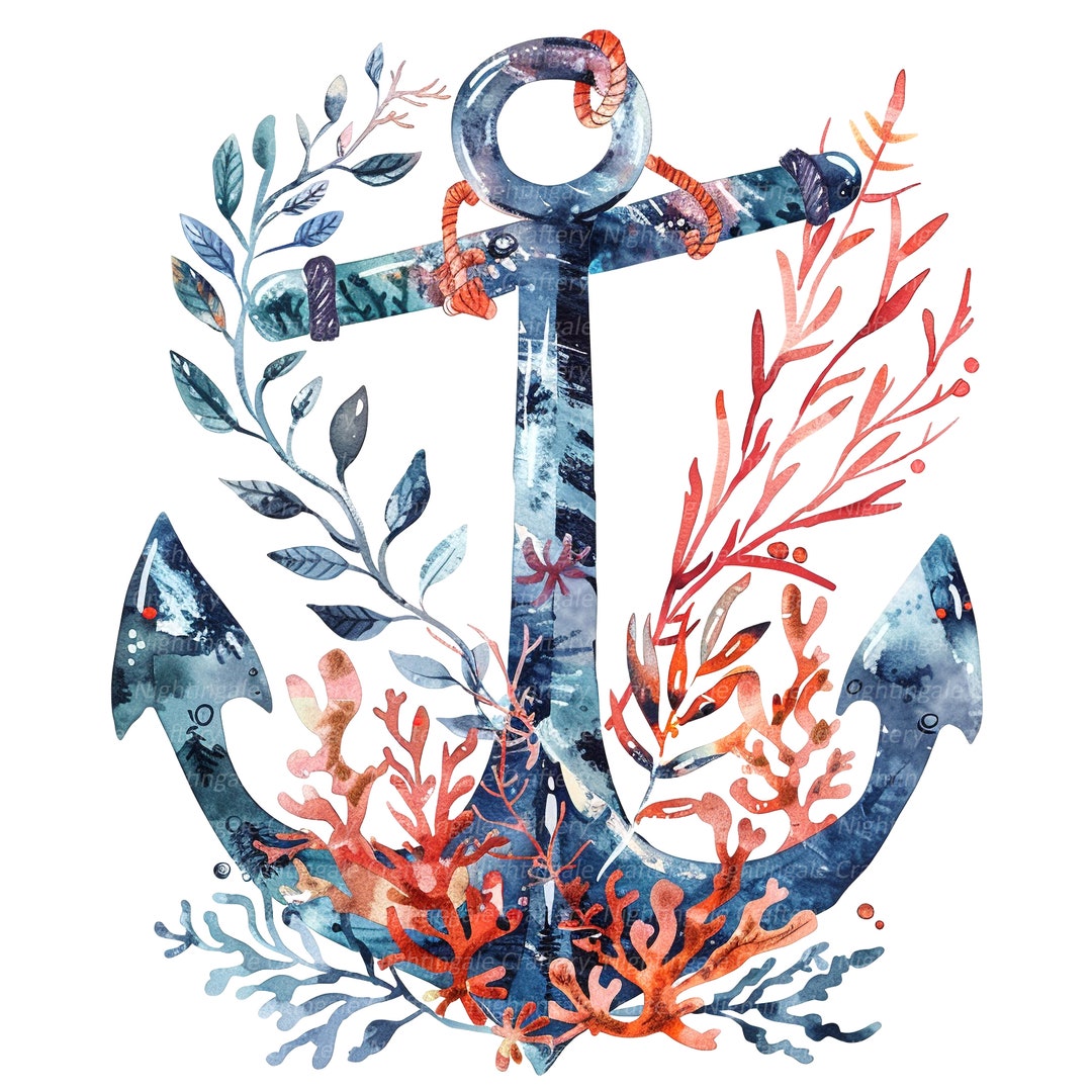 16 Anchor Clipart, Underwater Clipart, Nautical Decor, Digital Clipart ...