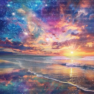 18 Magical Sunset Background Papers, 12 X 12 Digital Paper Pack, Junk ...