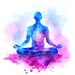 11 Meditation Clipart, Yoga Clipart, Meditating, Printable Watercolor ...