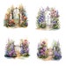 15 Floral Garden Gates Clipart, Flower Gates, Printable Watercolor ...