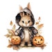 14 Halloween Bunny Clipart, Halloween Rabbit, Printable Watercolor ...