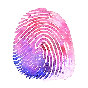 12 Coloured Fingerprints Clipart, Fingerprint Clipart, Printable ...