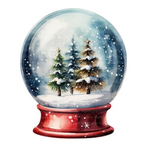 12 Christmas Tree Snow Globe Clipart, Christmas Tree Snowglobe ...