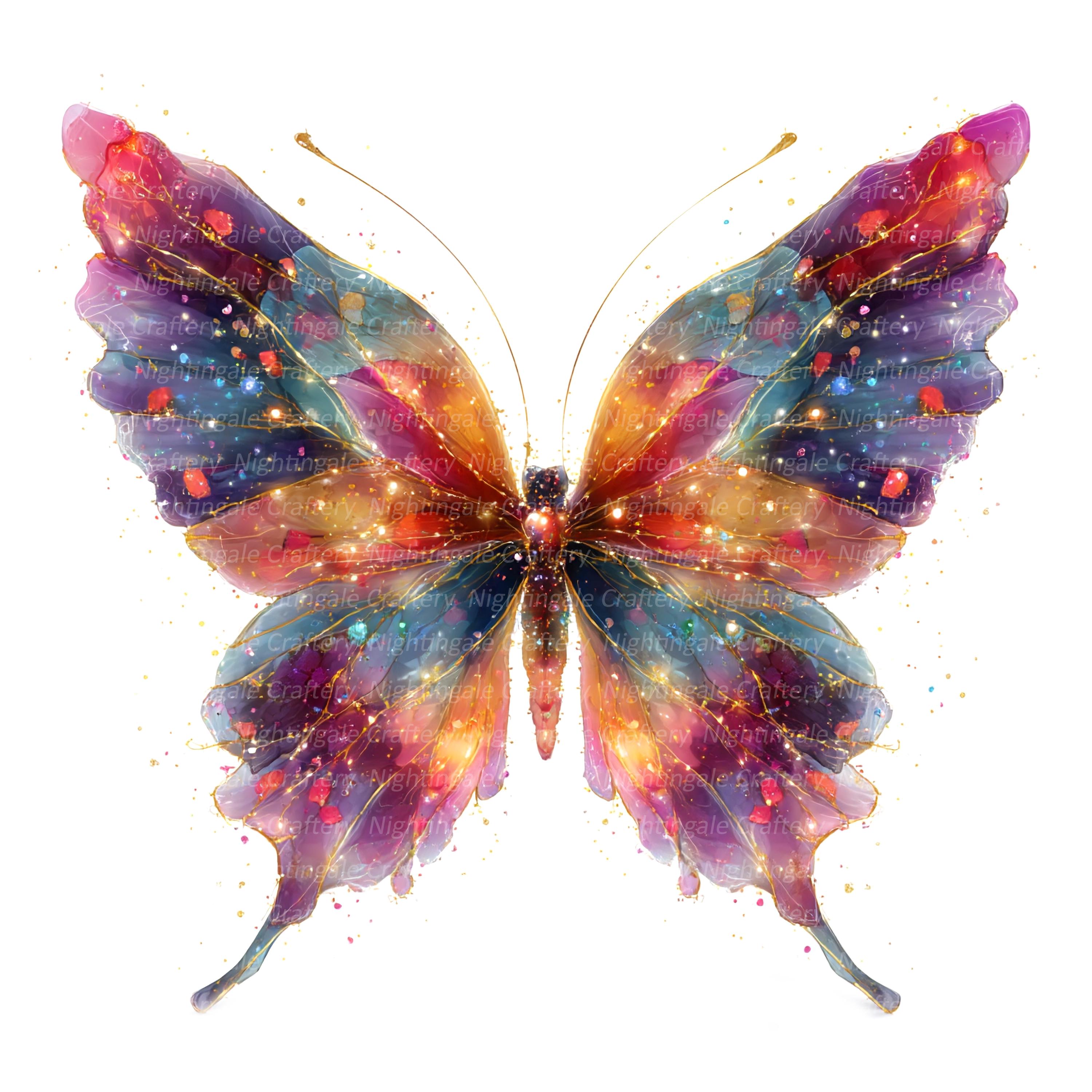 11 Magic Butterfly Clipart, Enchanted Butterfly, Printable Watercolor ...