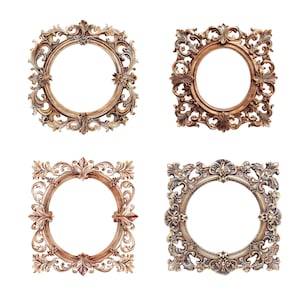 16 Circle Oval Frames Clipart, Ornate Frames, High Quality Jpgs ...