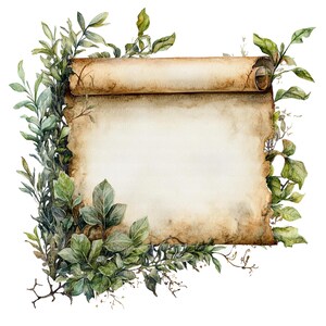 12 Autumn Theme Scroll Clipart, Vintage Scroll, High Quality Jpgs ...