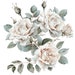 10 White Roses Clipart Set 2, Roses Bouquet, Printable Watercolor ...