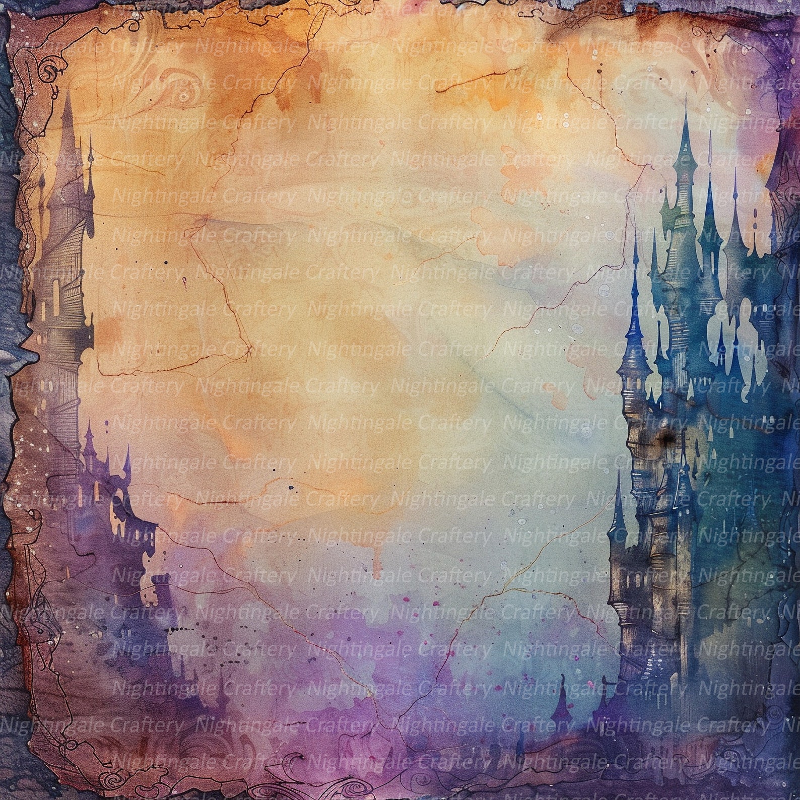 18 Fantasy Vintage Background Papers, 12 X 12 Digital Paper Pack, Junk ...