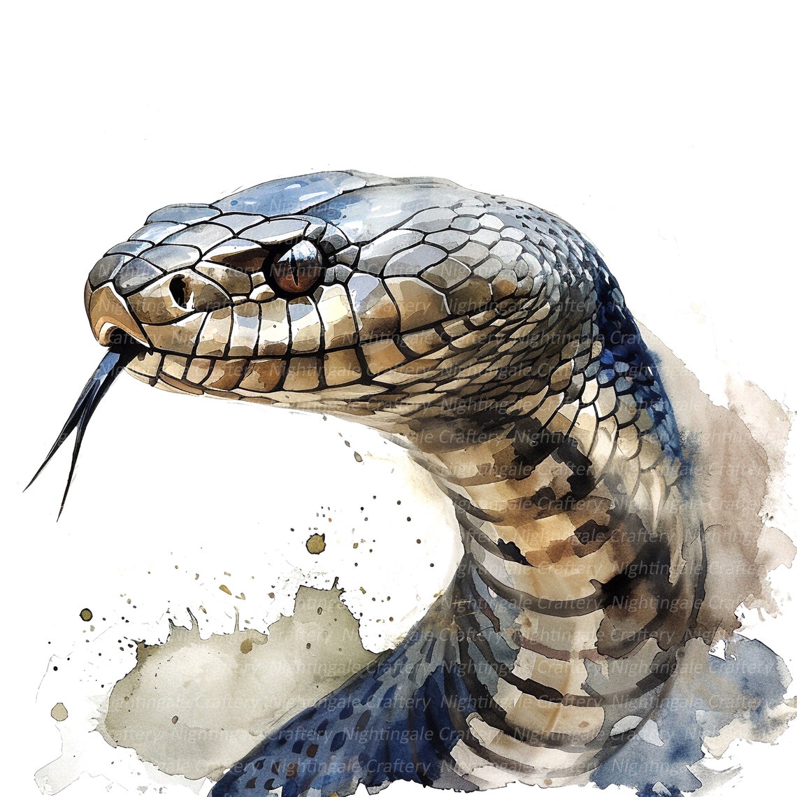 11 Watercolor Snake Clipart, Sublimation Snake, Printable Watercolor ...