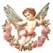 8 Printable Cupid With Roses, Ephemera, Decoupage, Scrapbooking, Paper ...