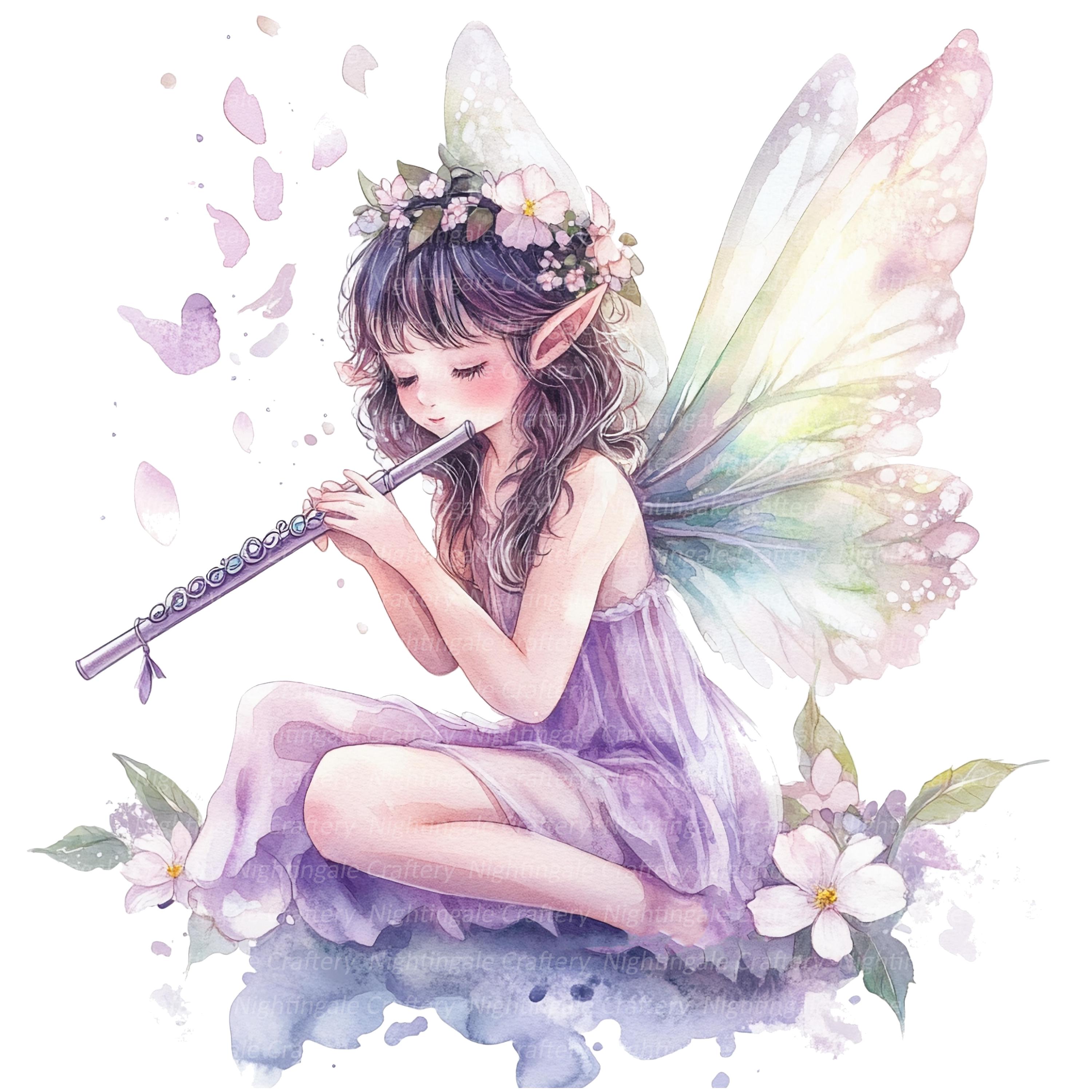21 PNG Music Fairies Clipart, Floral Fairy Clipart, Printable ...