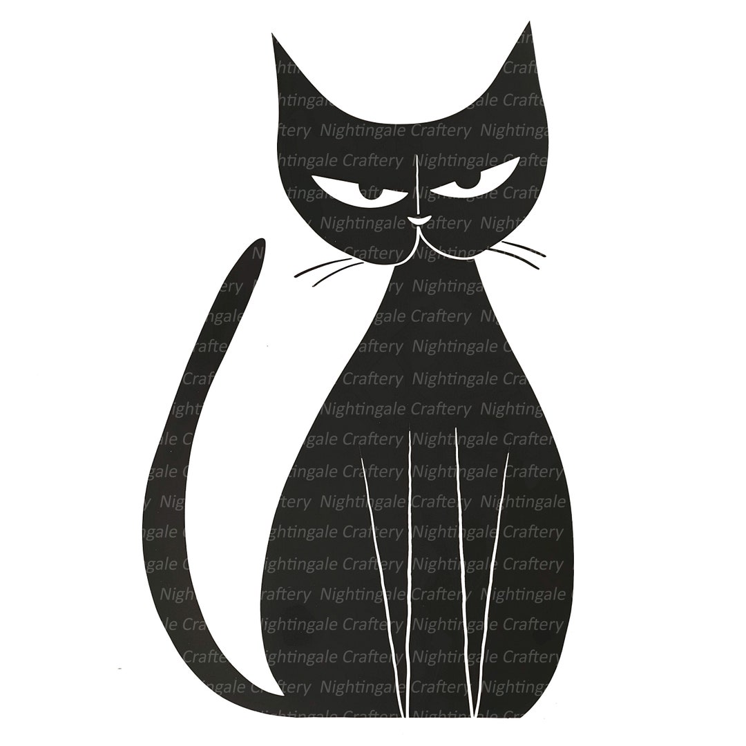 10 Abstract Cat Clipart, Geometric Cat, Cat Art, Printable Watercolor ...