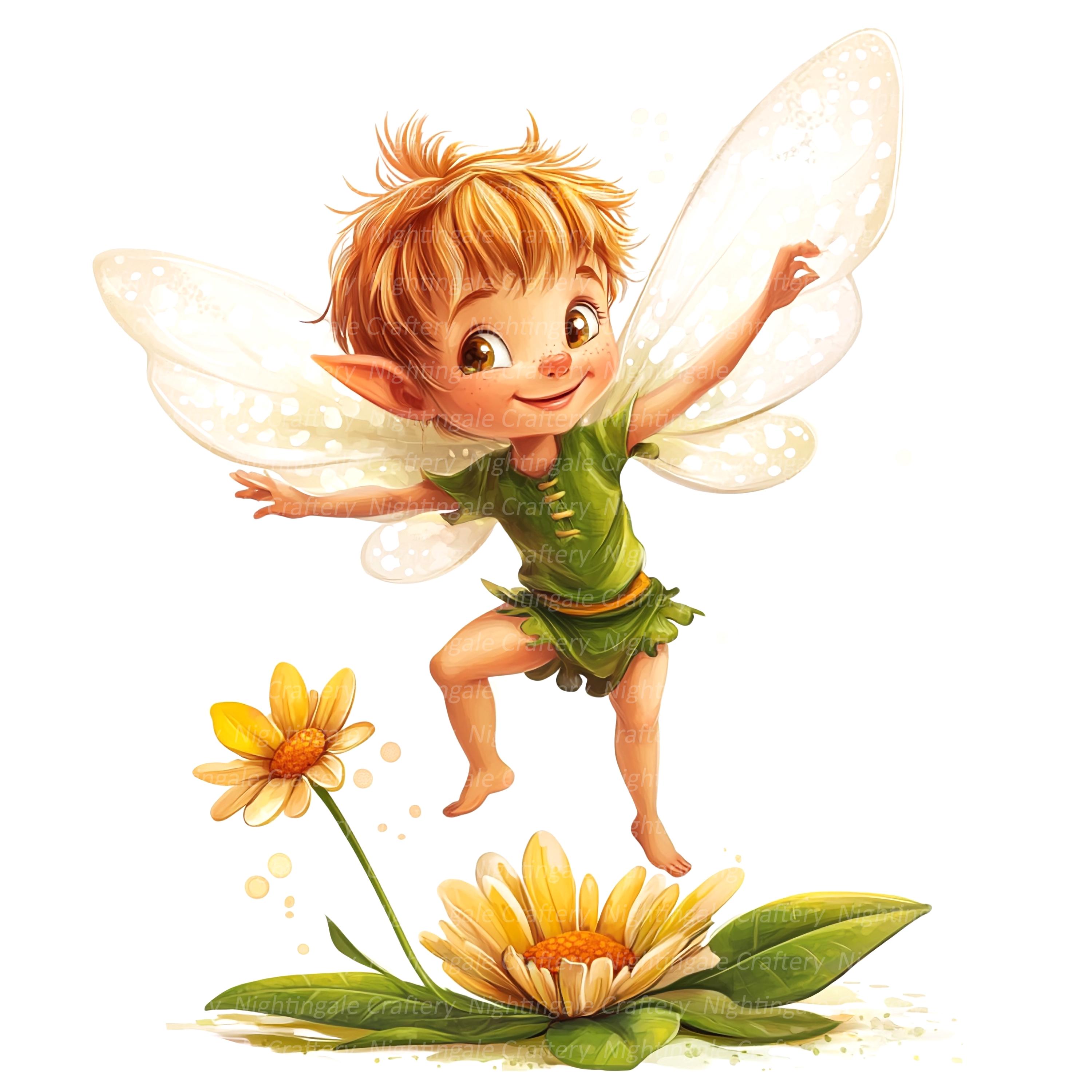 10 Fairy Boy Clipart Fantasy Fairy Clipart Printable Watercolor Clipart High Quality Jpgs Digital Download Paper Craft Junk Journal Etsy