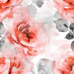 18 Watercolor Roses SEAMLESS Background, 12 X 12 Digital Paper Pack ...