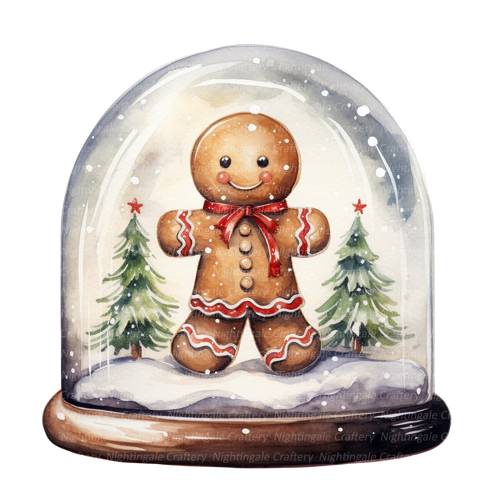 10 Gingerbread Christmas Snow Globe Clipart, Christmas Snowglobe ...