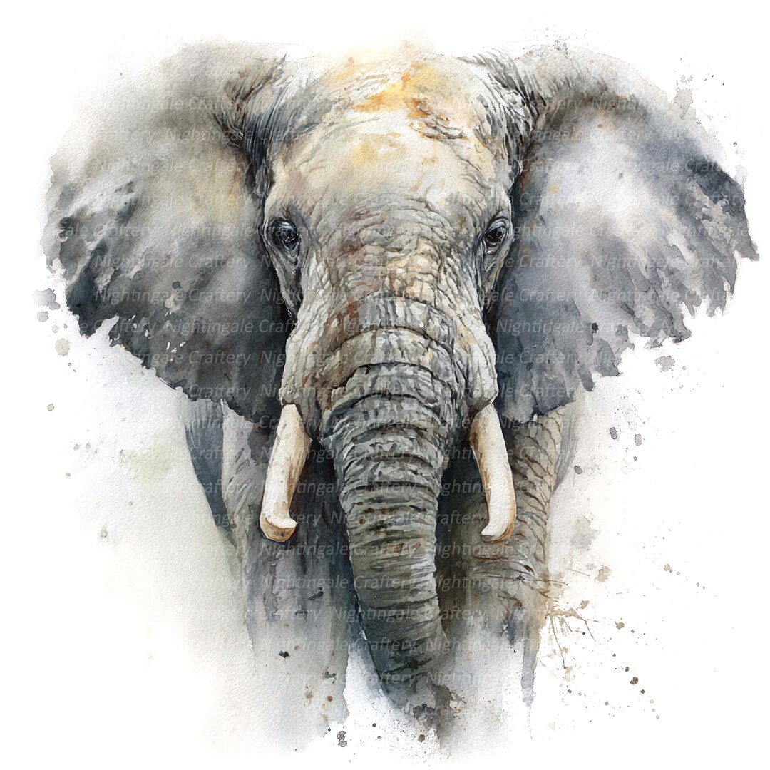 Africa Animals Photo Set, Savannah Animals Wall Art, 9 JPG Images ...