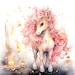 13 Pink Pony Clipart, Cute Pony Images, Printable Watercolor Clipart ...