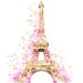 10 Pink Eiffel Tower Clipart, Paris Clipart, Printable Watercolor ...
