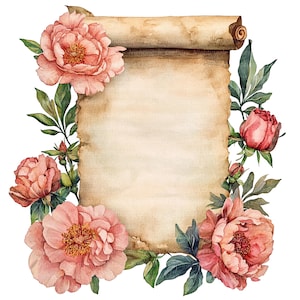 12 Autumn Theme Scroll Clipart, Vintage Scroll, High Quality Jpgs ...