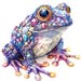 12 Jeweled Frog Clipart, Toad Clipart, Printable Watercolor Clipart ...