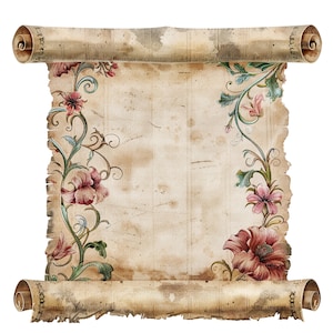 12 Various Scroll Paper Clipart, Old Paper, High Quality Jpgs ...