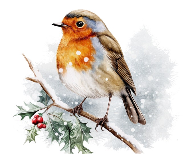 Watercolor Robin Bird Painting, Robin Print, Spring Robin, Bird Print ...