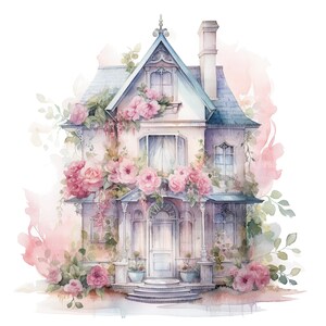 14 Princess House Clipart, Princess Home, Printable Watercolor Clipart ...