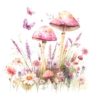 10 Magic Flowers Clipart, Enchanted Flowers, Printable Watercolor ...