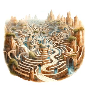 10 Labyrinth Clipart, Antique Labyrinth, Fairy Labyrinth, Printable ...