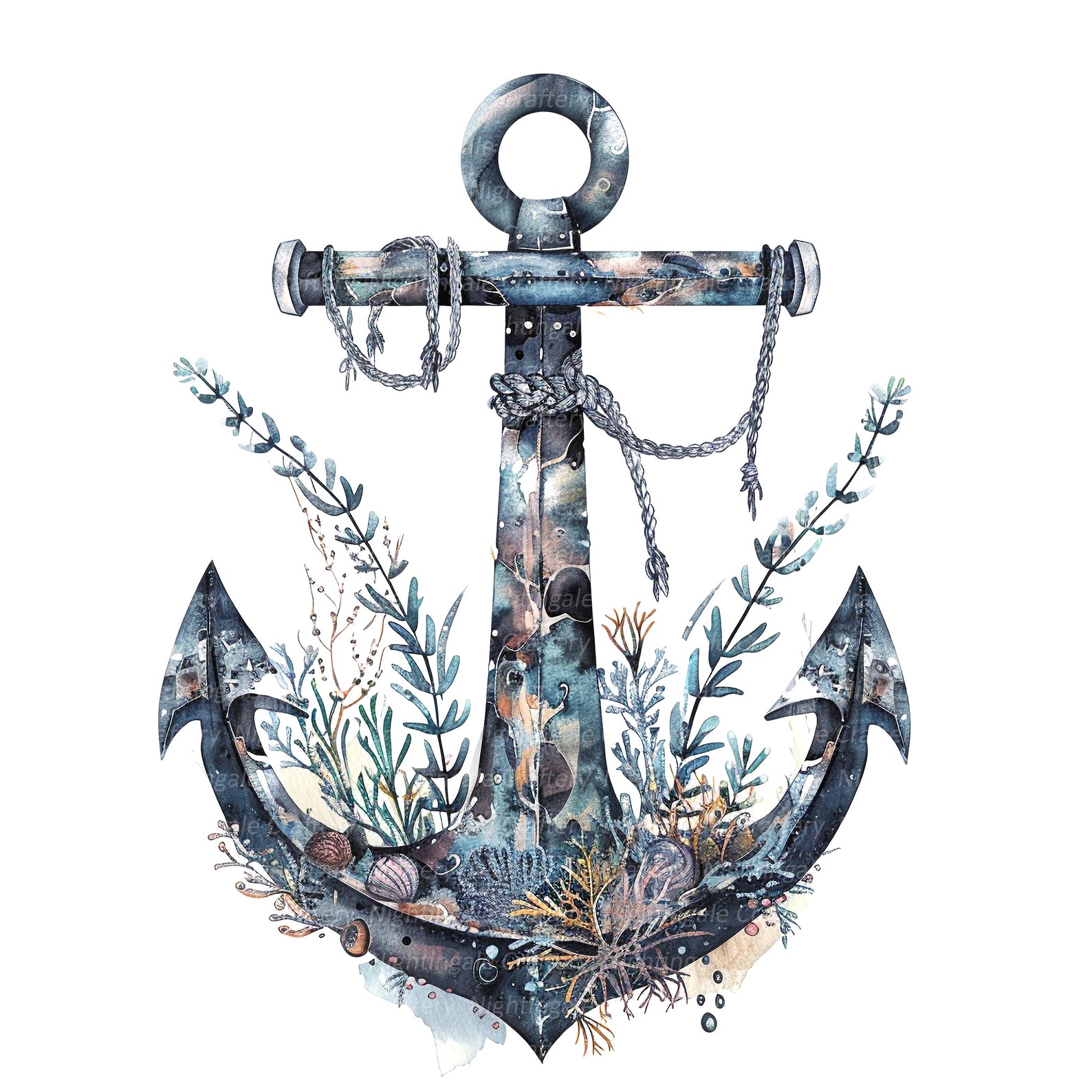 16 Anchor Clipart, Underwater Clipart, Nautical Decor, Digital Clipart ...