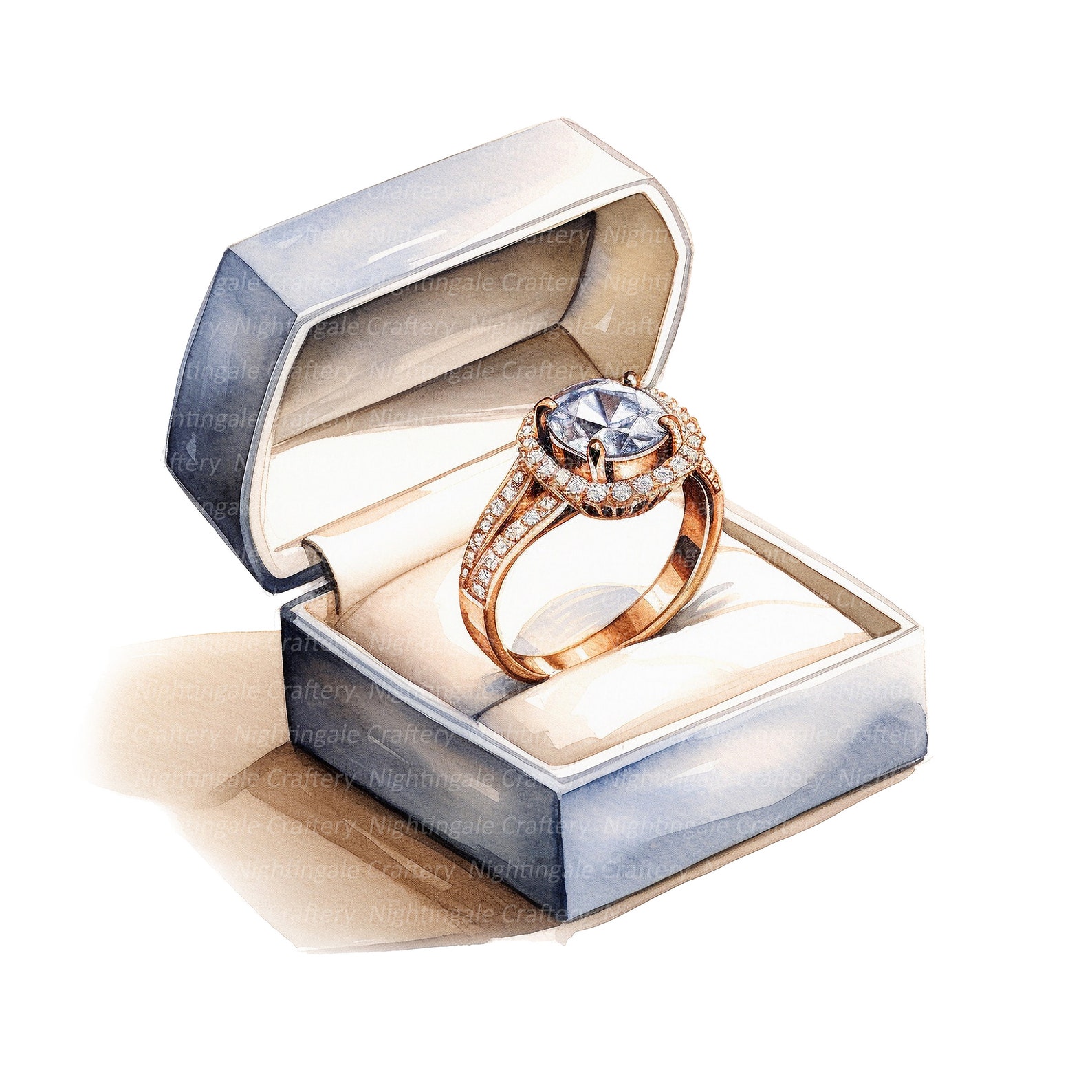 14 Wedding Ring Box Clipart, Wedding Clipart, Adorable Box, Printable ...