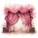 11 Pink Magic Stage Clipart, Princess Stage, Printable Watercolor ...
